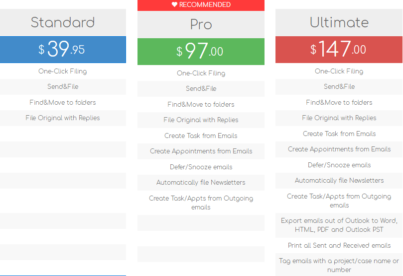 Standss QuickFile for Outlook Online Shopping, Price, Free Trial ...