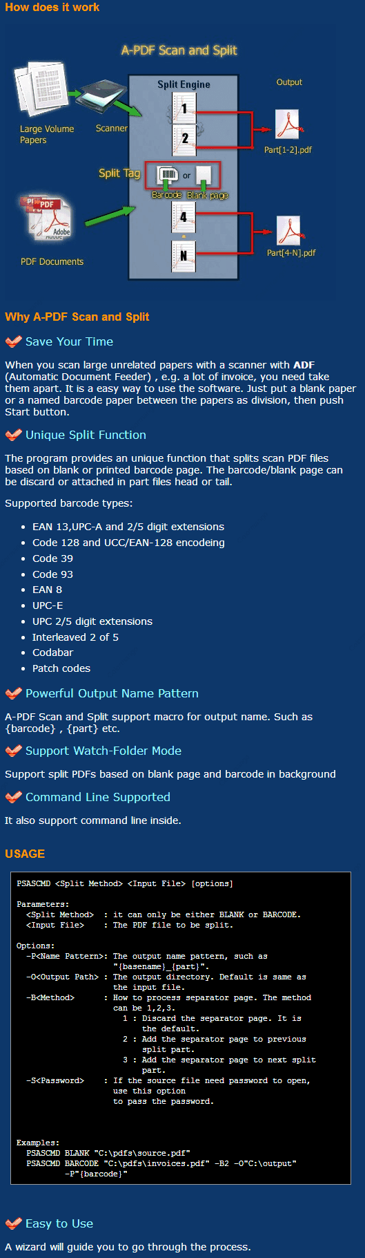 A-PDF Scan and Split: Up to 80% OFF Volume Discount